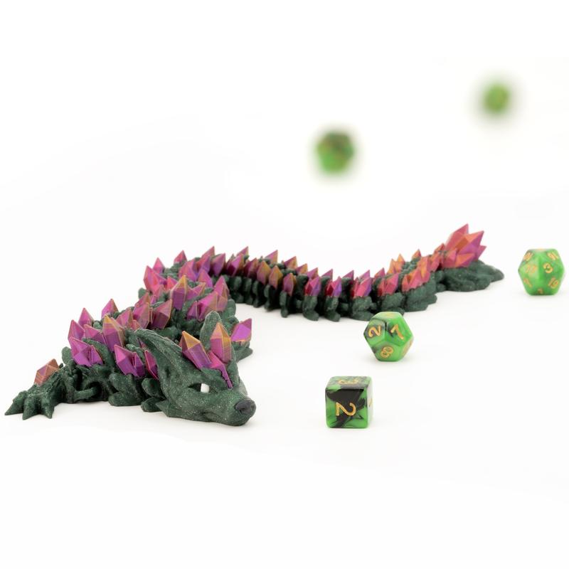 Wolf Crystal Dragon with Boopable Snoot | Articulating 3d Printed ...