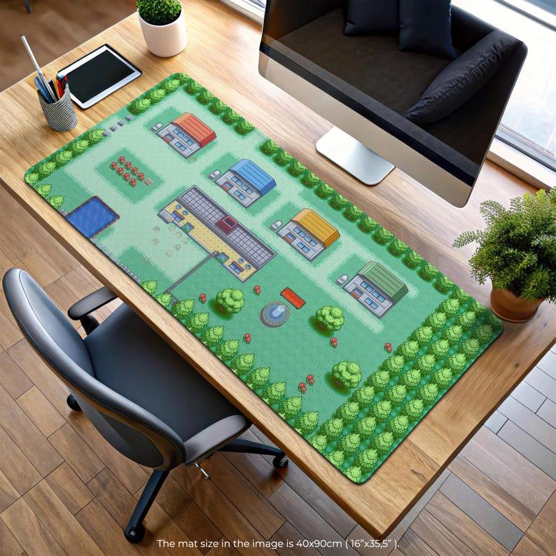 Pokémon Pallet Town Map Gaming Mouse Pad, Kanto Region Desk Mat ...