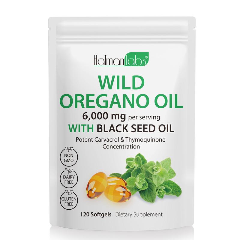 Wild Oregano Oil with Black Seed Oil - 6,000 mg per Serving,seed ...
