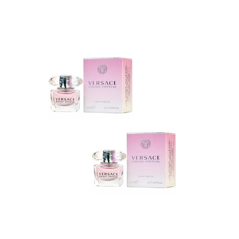 2 Pack of Versace Bright Crystal Mini Pair - 0.17oz/5ml EDT Perfume ...