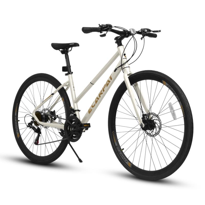 21-Speed Hybrid Bike for Adults - 700C Carbon Steel Frame, Dual-Disc - TikTok Shop