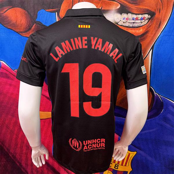 2425 Black Away Yamal 19 Short Sleeve Socce rJersey - TikTok Shop