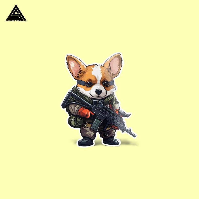 Tactical Corgi Sticker || vinyl sticker, water bottle sticker, - TikTok ...