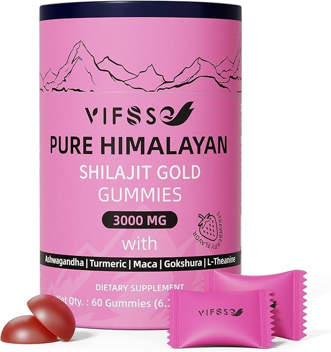 Shilajit Gummies, 3000 Mg Himalayan Organic with Sugar-Free Gummies ...