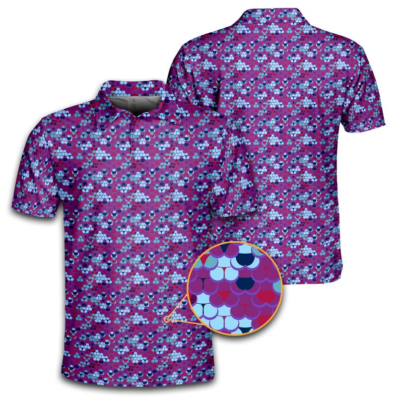 Whale Tail Polo Golf Shirt, Funny Golf Polos for Men Funny Print Short ...