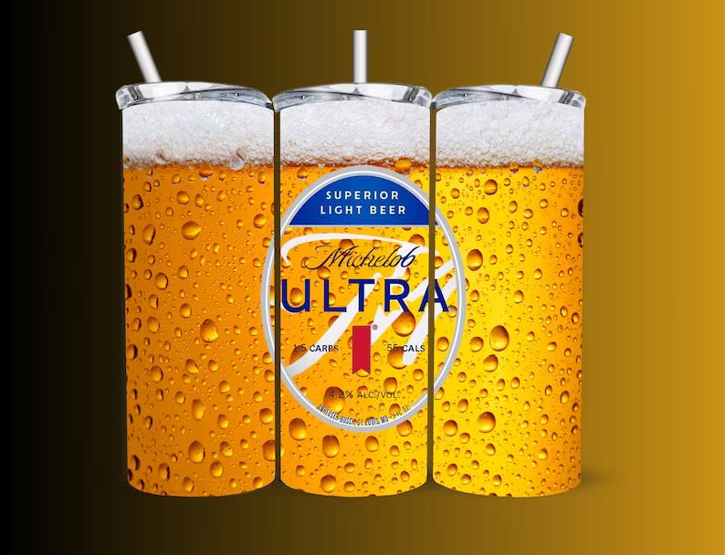 Michelob Ultra Beer Skinny Tumbler 20oz, Beer Love Tumbler - TikTok Shop
