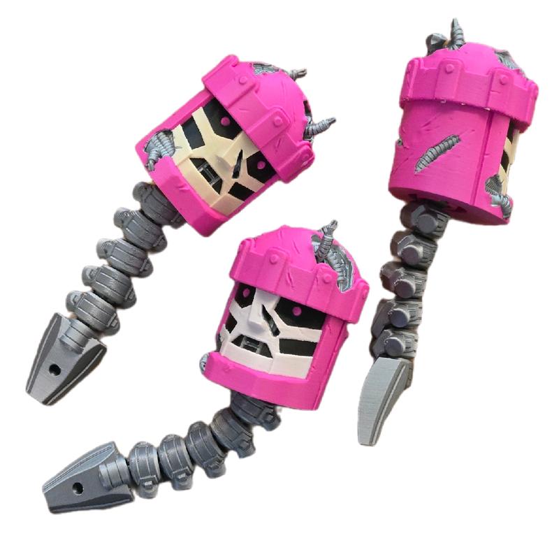 Battle Damaged Sentinel Heads with Articulated Spines - 3D Printed ...