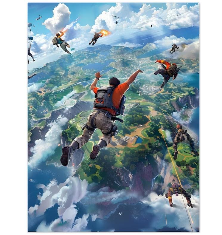 Epic Battle Royale Victory Poster For Gamer - TikTok Shop