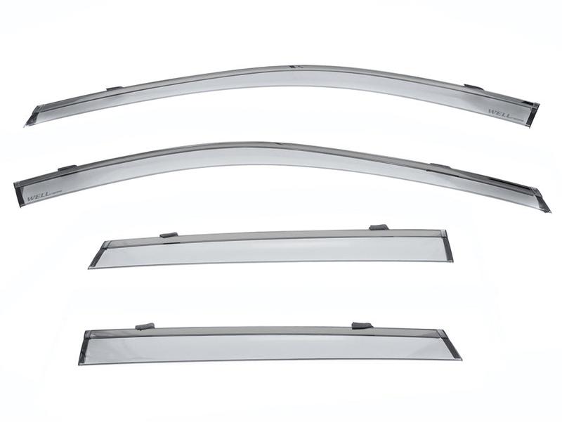 Taped-on window deflectors For Subaru Outback 2020+ with Black Trim ...