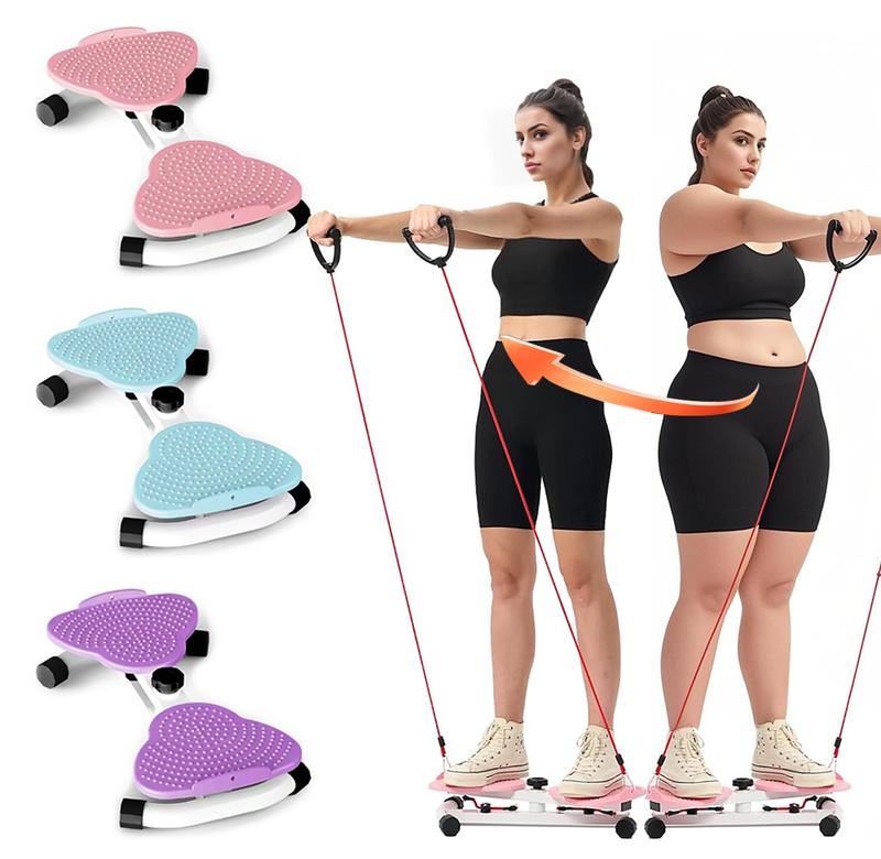 AMLANG Women's Waist Twisting Board with Loop Resistance Bands 300 lbs ...