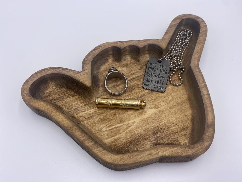 Hang Loose Surfer “Shaka” Hand Sign Wood Carved Tray - TikTok Shop