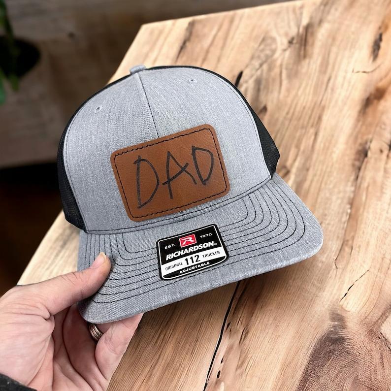 Personalized Handwritten Leather Patch Hat | Fathers Day Gift - TikTok Shop
