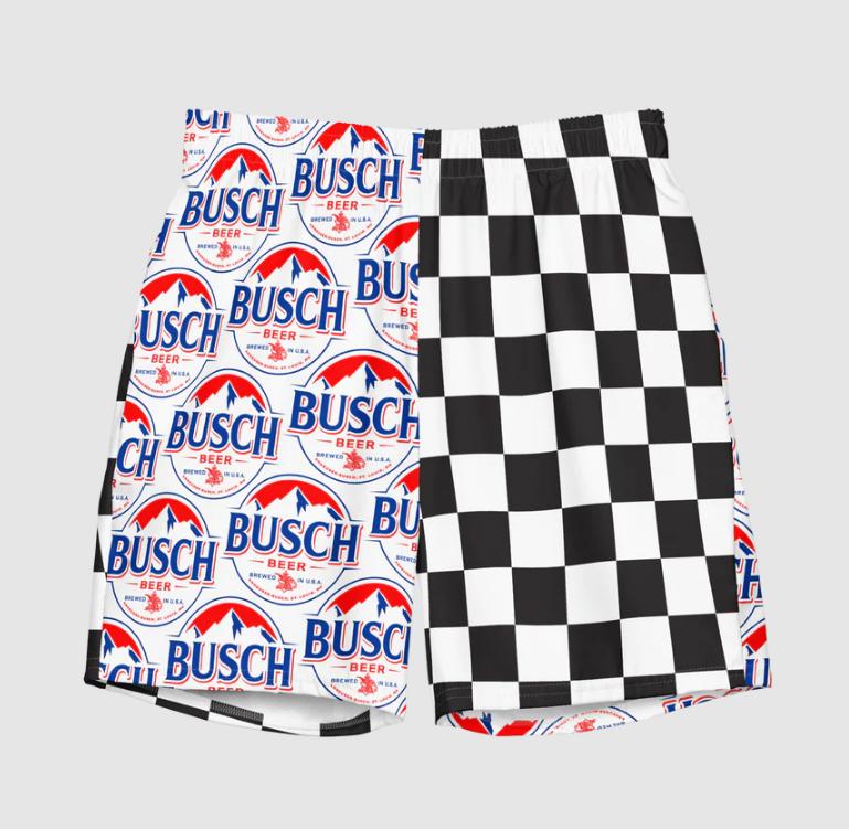 Busch Beer Racing Finish Line Swim Trunks, Busch Light Shorts, 4th July ...